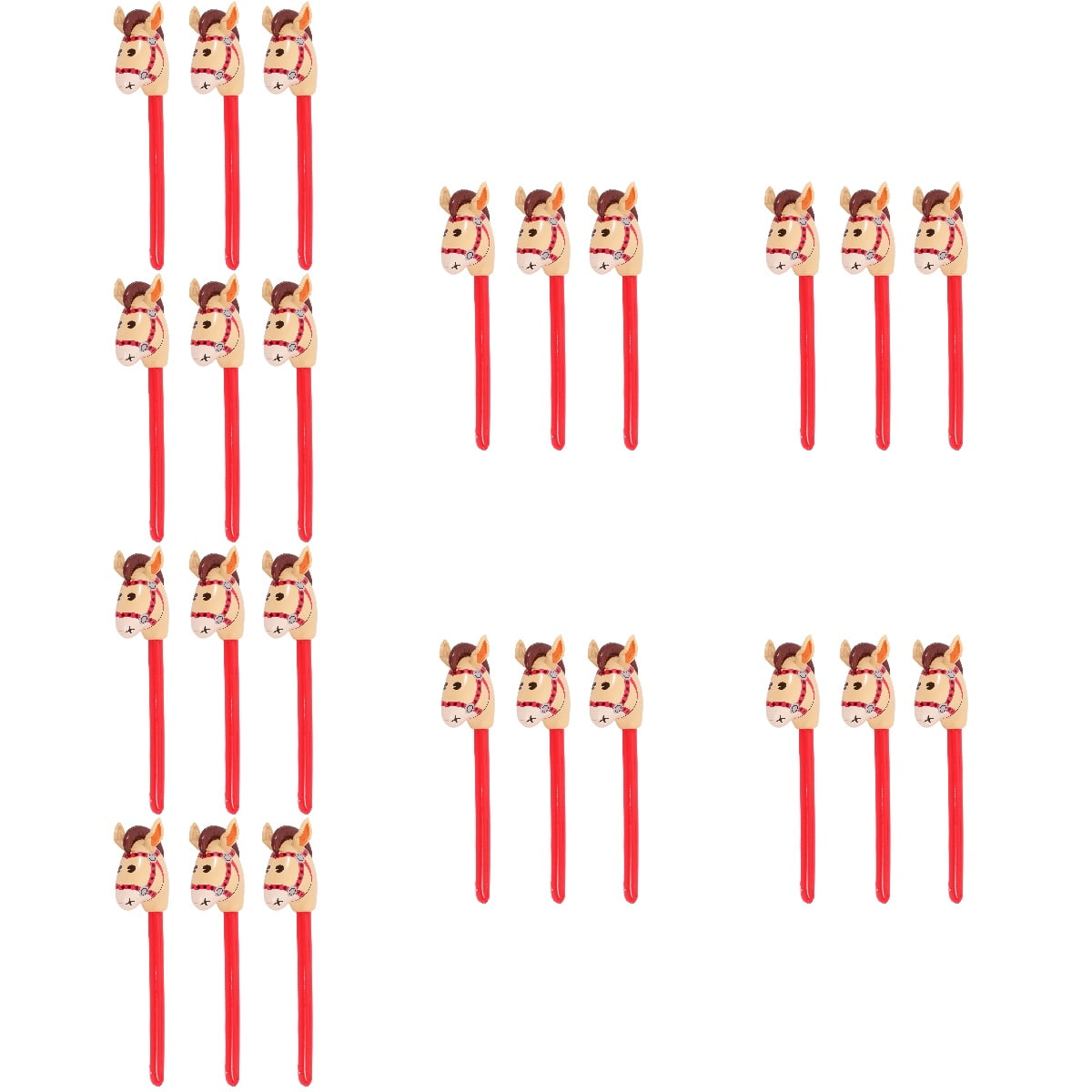 WORGEOUS 24 Pcs Inflatable Horse Stick Kids Inflatable Stick Toy ...