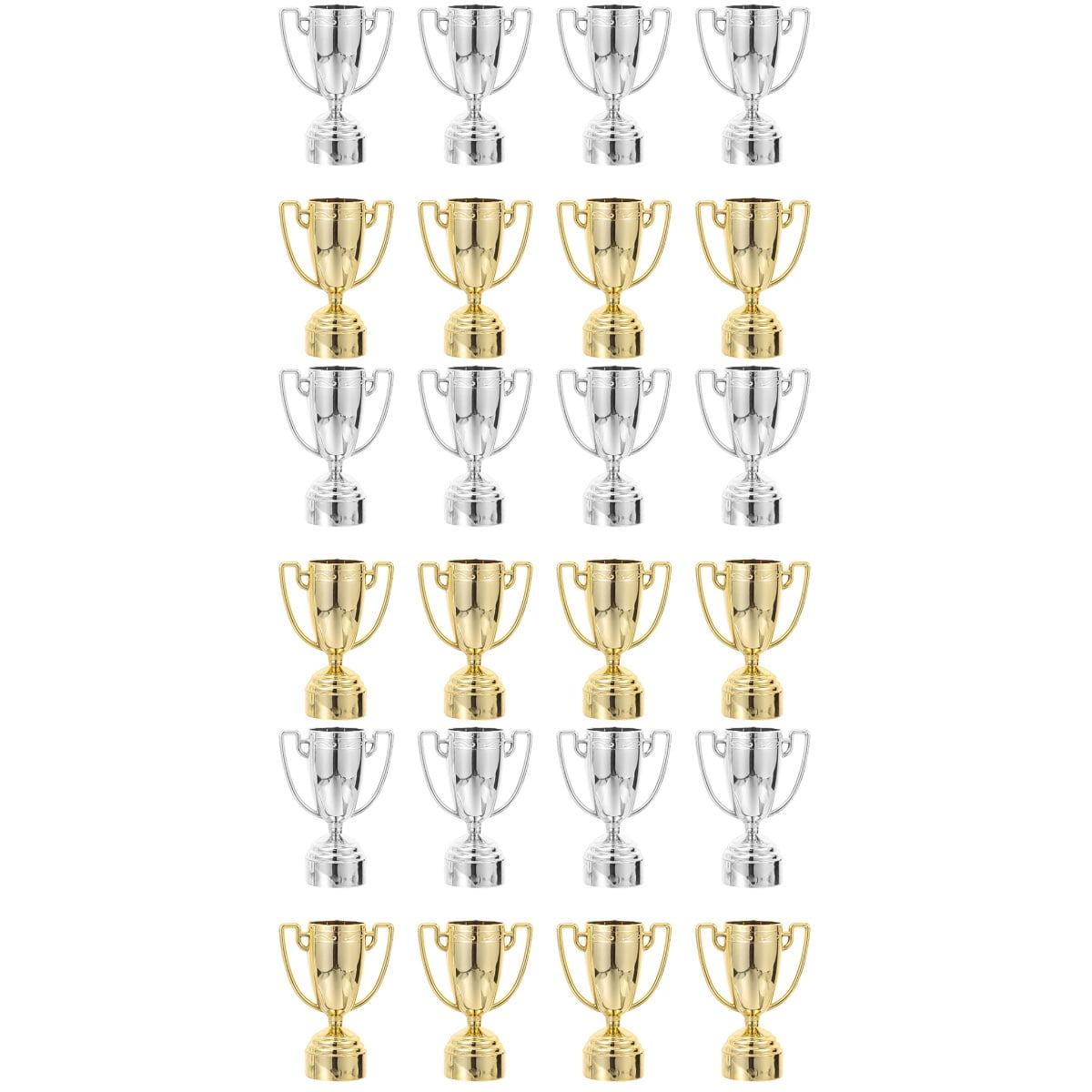 WORGEOUS 24 Pcs Sports Trophy Props Kids Winning Prizes Plastic Trophy ...