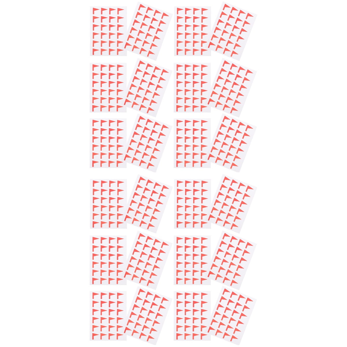 WORGEOUS 24 Sheets of Flag Shaped Label Stickers Adhesive Map Label ...