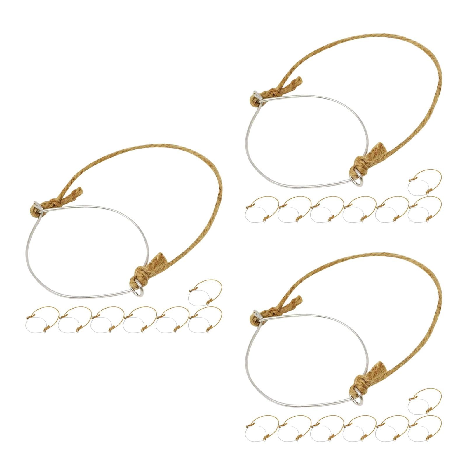 WORGEOUS 24 pcs Mason Jar Wire Handles Wire Mason Jar Handles Stainless ...