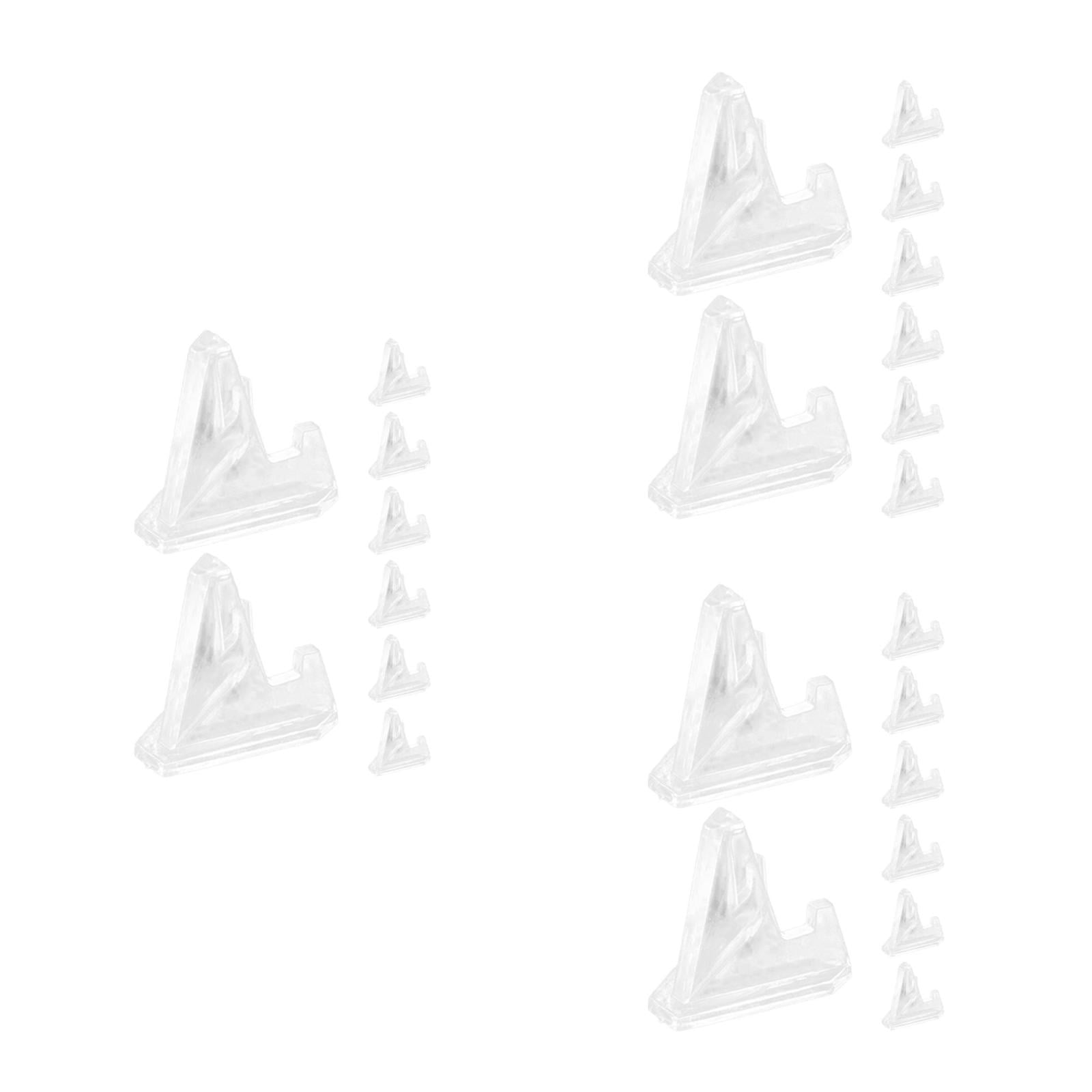 WORGEOUS 24 pcs Mini Easel Stand Clear Coin Display Holder Small ...
