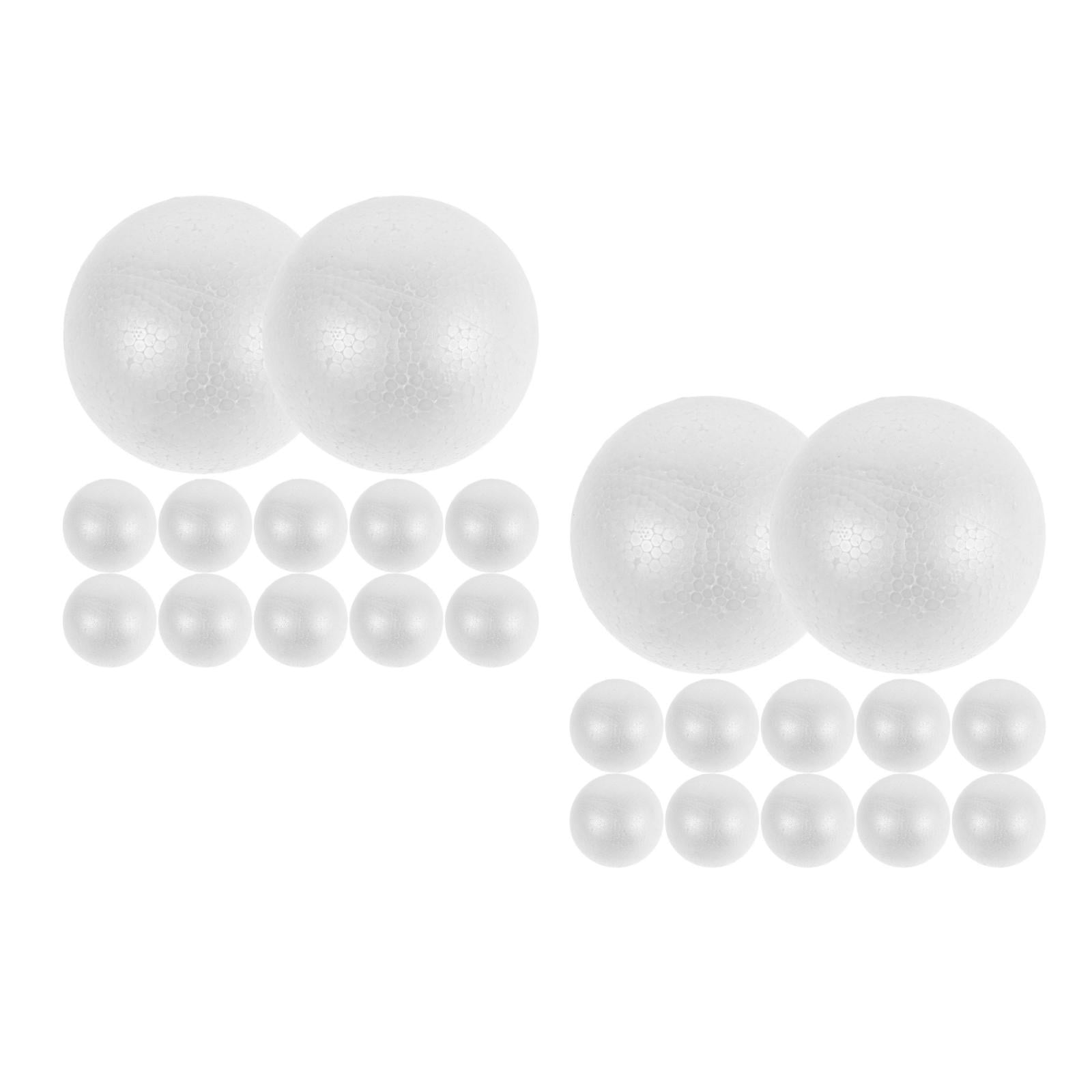 WORGEOUS 24 pcs White Foam Balls 8cm Polystyrene Spheres Wedding Table ...
