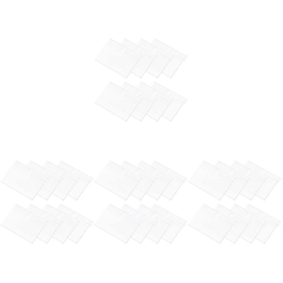 WORGEOUS 240 pcs Retail Price Label Holders Transparent Sign Holders ...