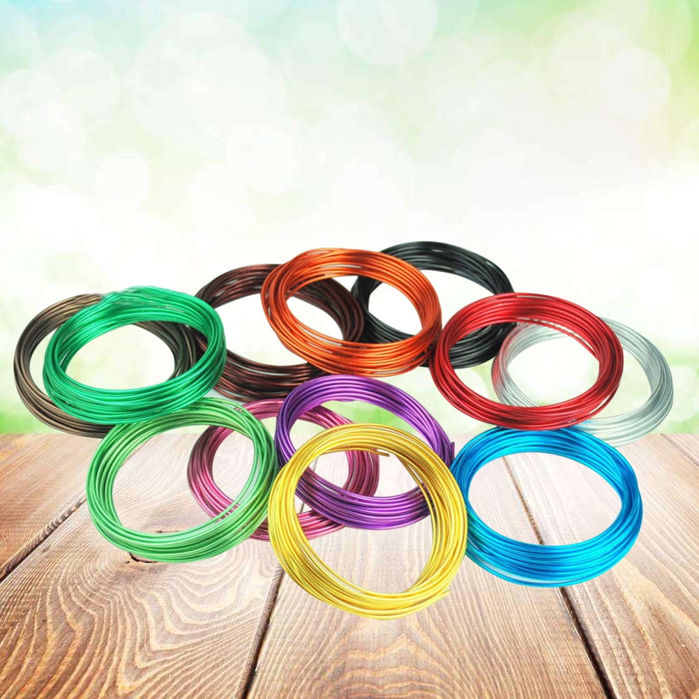 WORGEOUS 24Pcs Metal Crafting Wire 12 Different Colors 500.00X0.10X0 ...