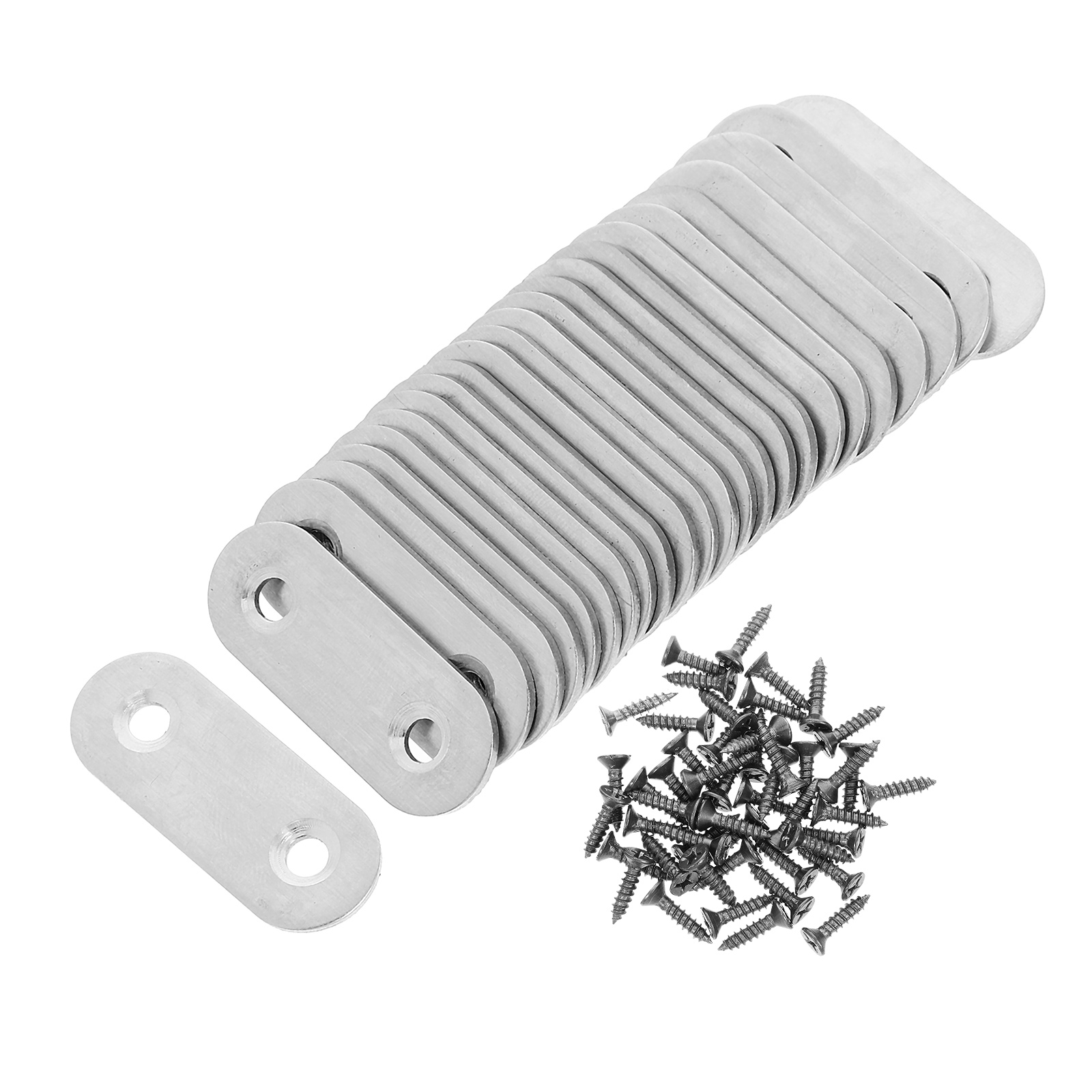 WORGEOUS 24pcs Straight Flat Corner Brace Stainless Steel Joining Plate ...