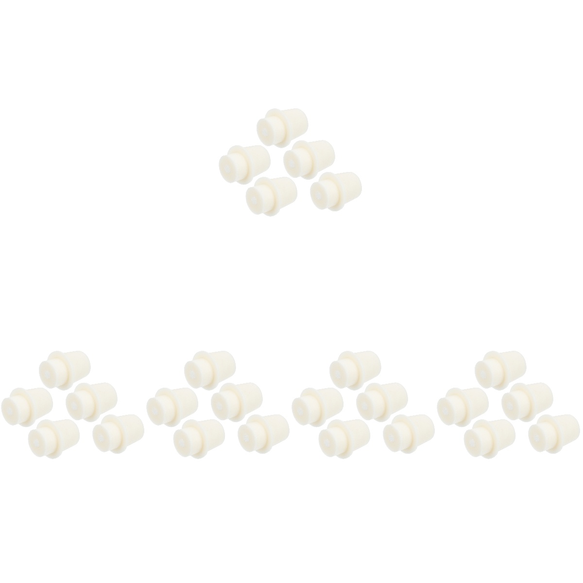 WORGEOUS 25 pcs Glass Bottle Stoppers Conical Flask Stoppers Laboratory ...