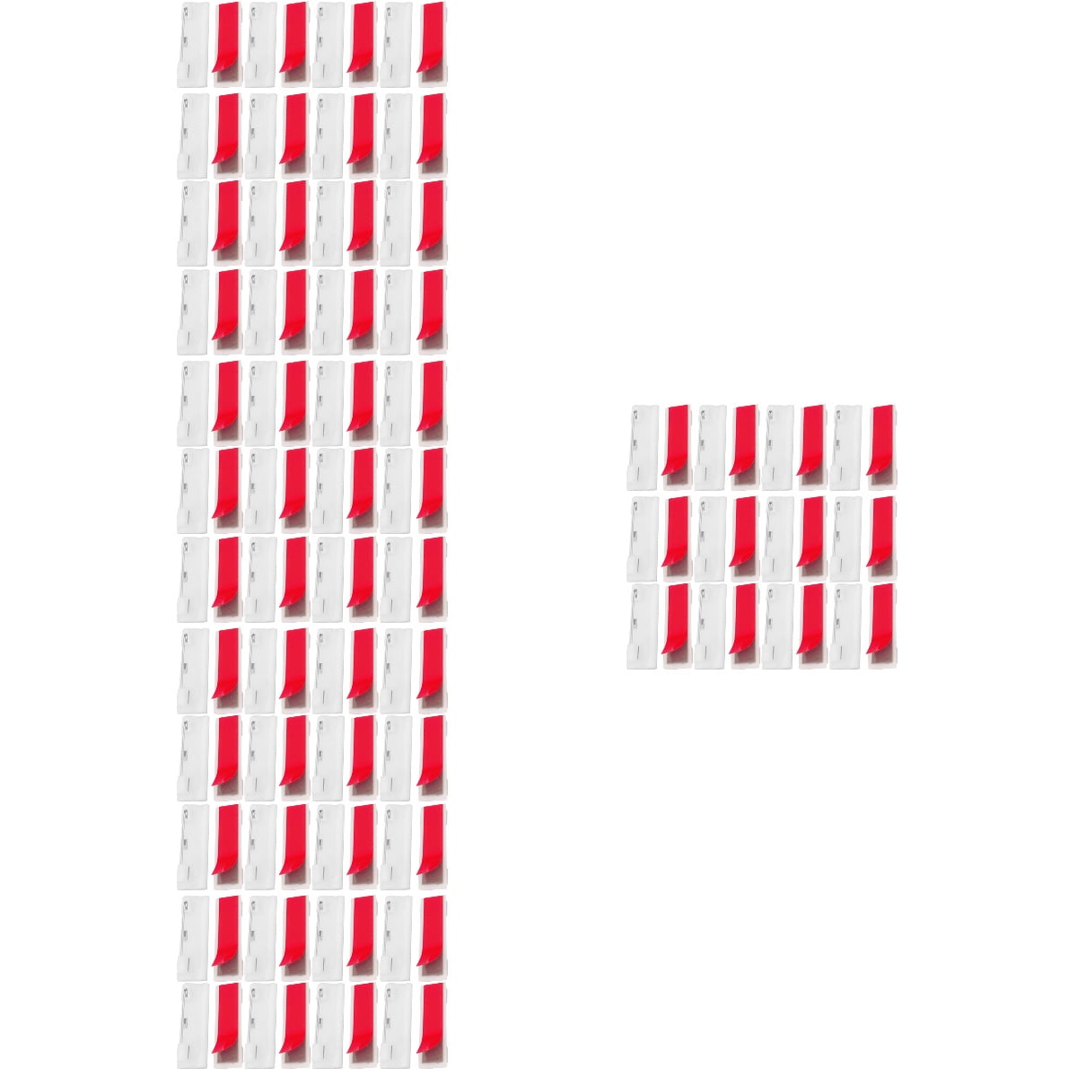 WORGEOUS 250 pcs DIY Adhesive Badge Plastic Self-adhesive Bar Worker ...