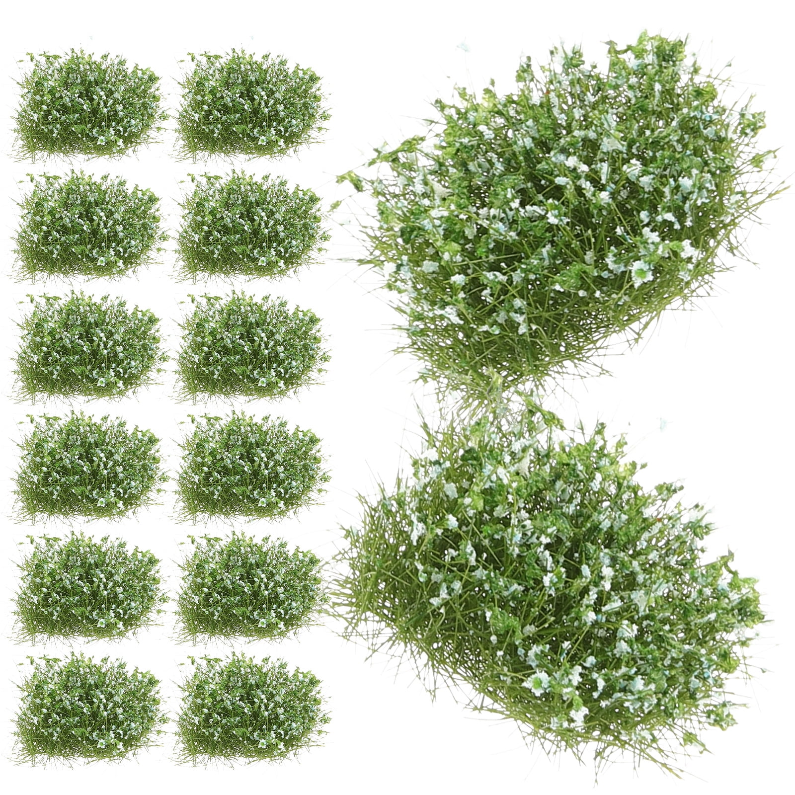 WORGEOUS 25pcs Artificial Fake Grass Tuft Mini Garden Model Grass ...