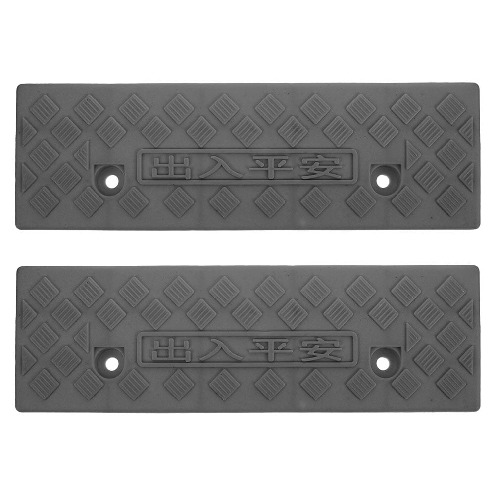 WORGEOUS 2PCS Threshold Ramps Rubber Anti-Slip Ramps Easy to Install ...