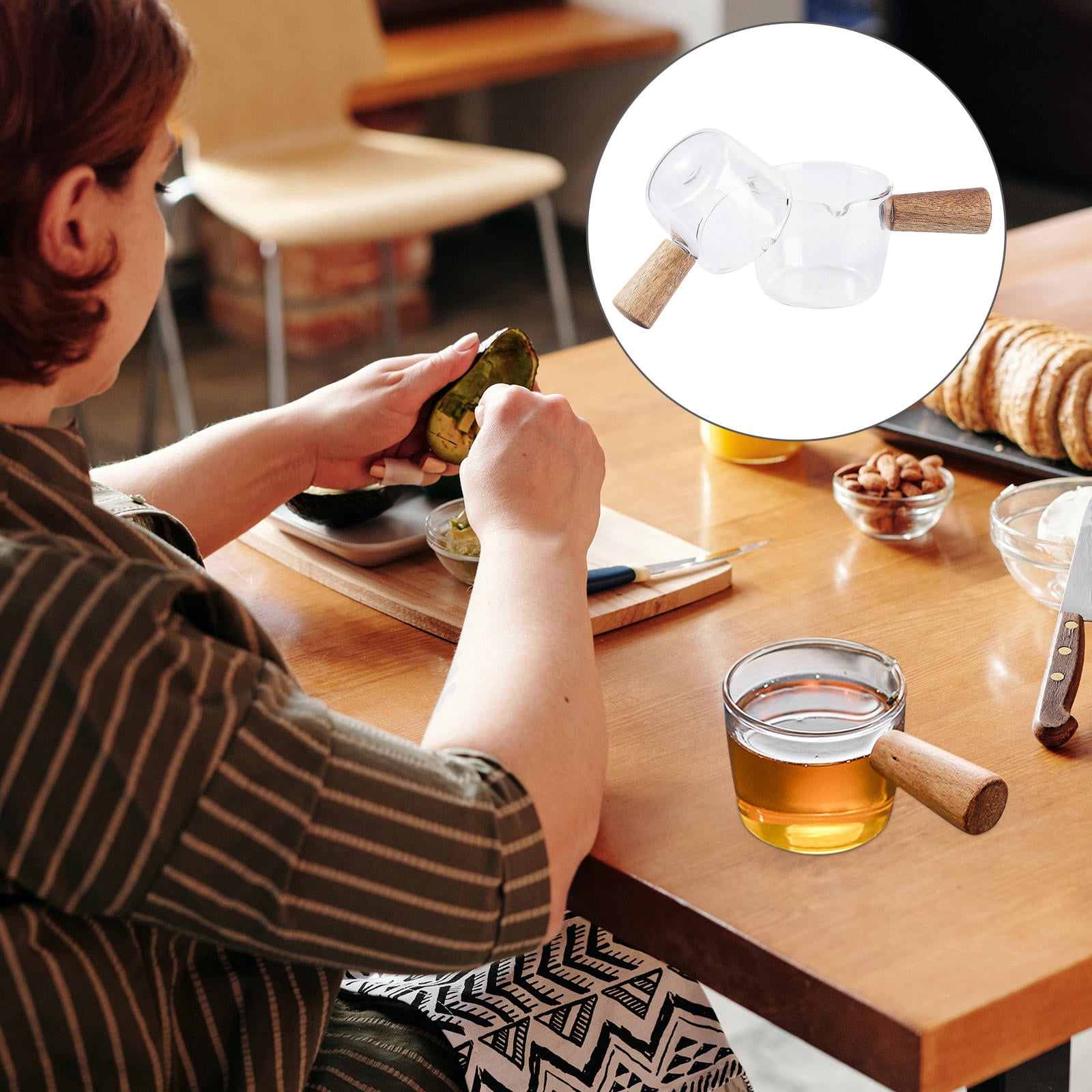 WORGEOUS 2Pack Glass Seasoning Dish Saucers for Serving Appetizers in ...