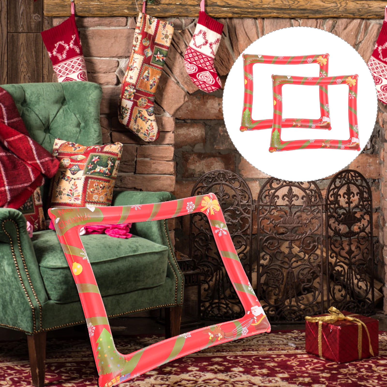 WORGEOUS 2Pcs Chic Inflatable Photo Frame Party Photo Prop Picture ...