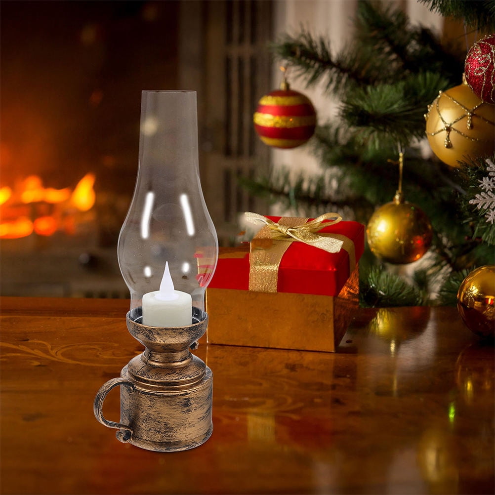 WORGEOUS 2Pcs Electronic Flameless Kerosene Lamp for Table Centerpiece ...