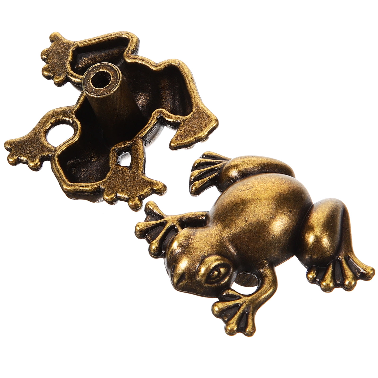 BESTYASH 2Pcs Vintage Frog Shaped Metal Pull Handles Golden Finish for ...