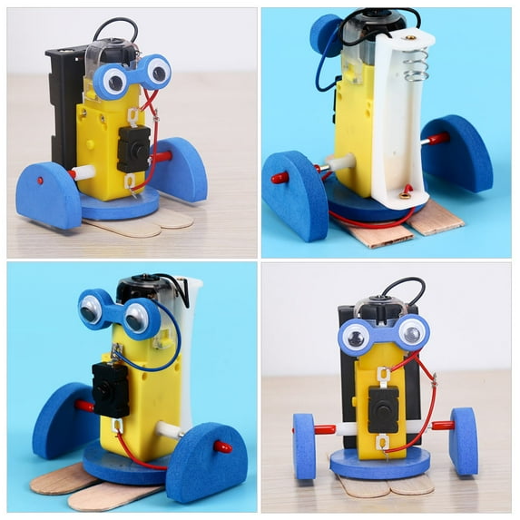 WORGEOUS 2Pcs Mini DIY Assembly Crawling Robot Kit For New Year ...