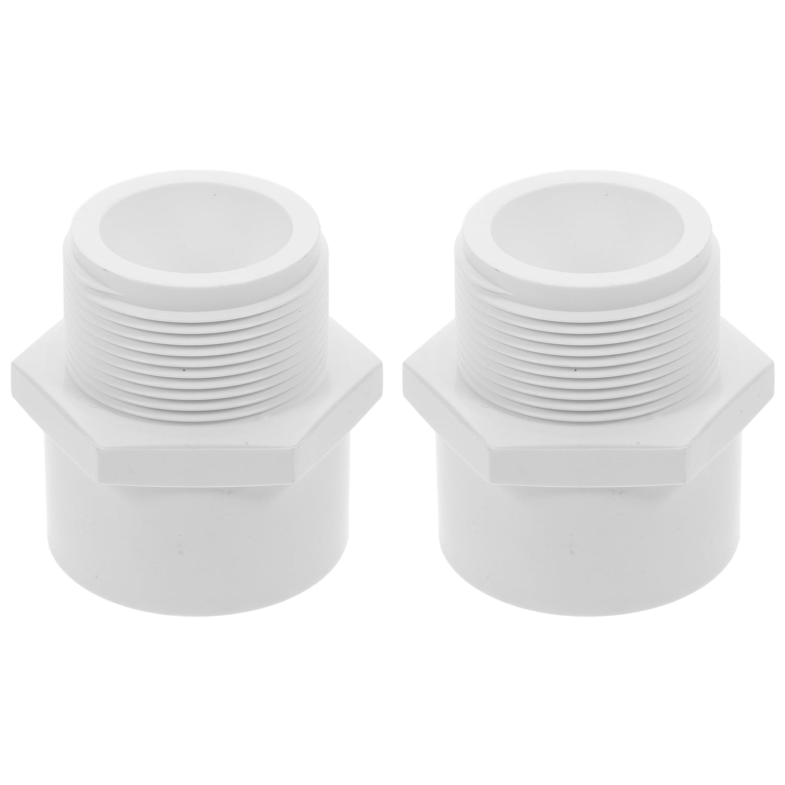 WORGEOUS 2Pcs NPT Male Thread PVC Pipe Fitting Adapter Connector PVC ...