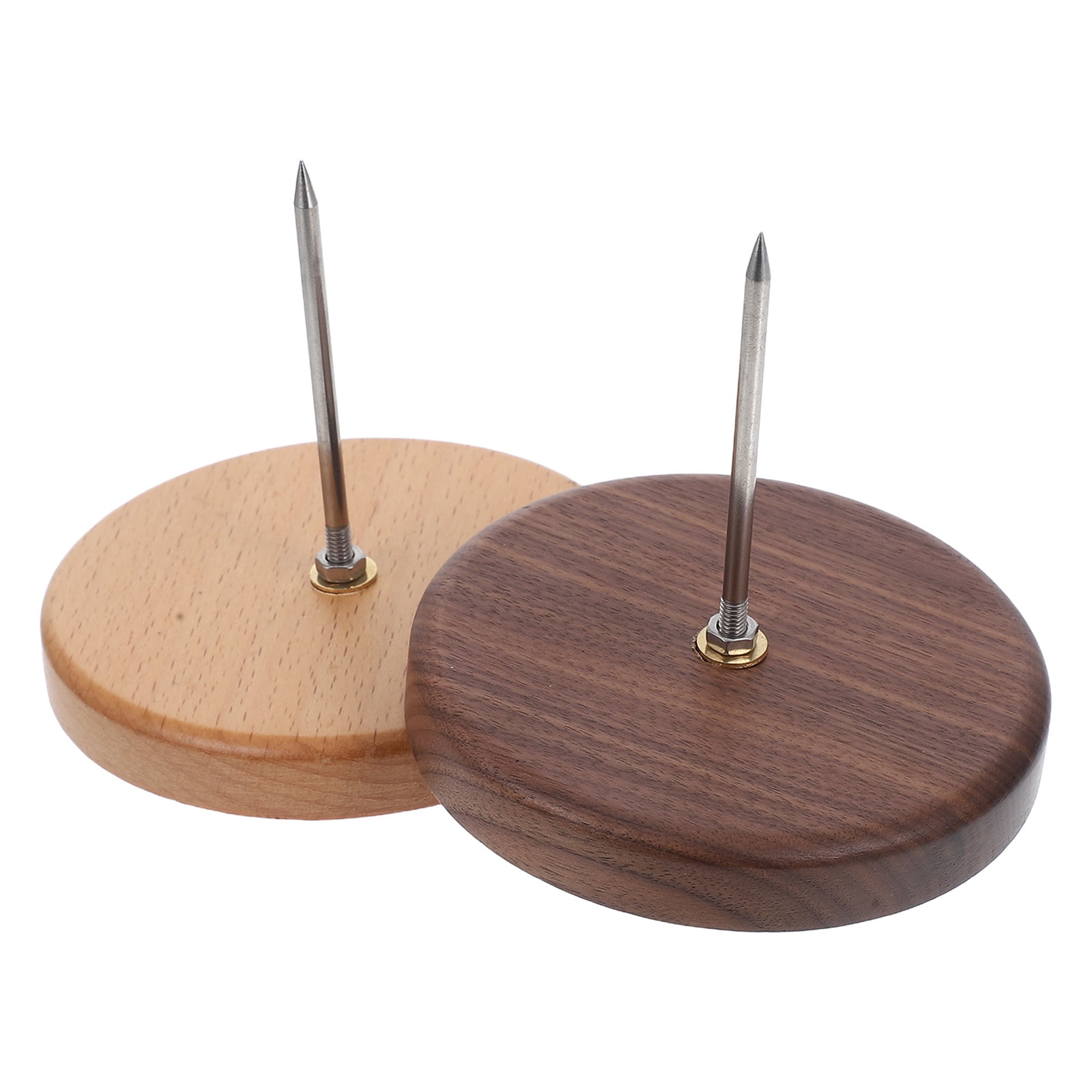 BESTYASH 2Pcs Office Desk Metal Bill Stabber with Wood Base for Paper ...