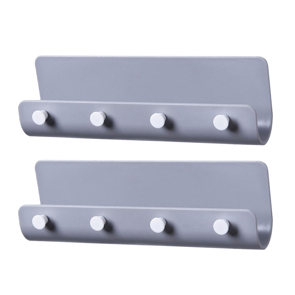 WORGEOUS 2Pcs Wall Adhesive Key Hooks Hangers Shelf Rack Holder Hook ...