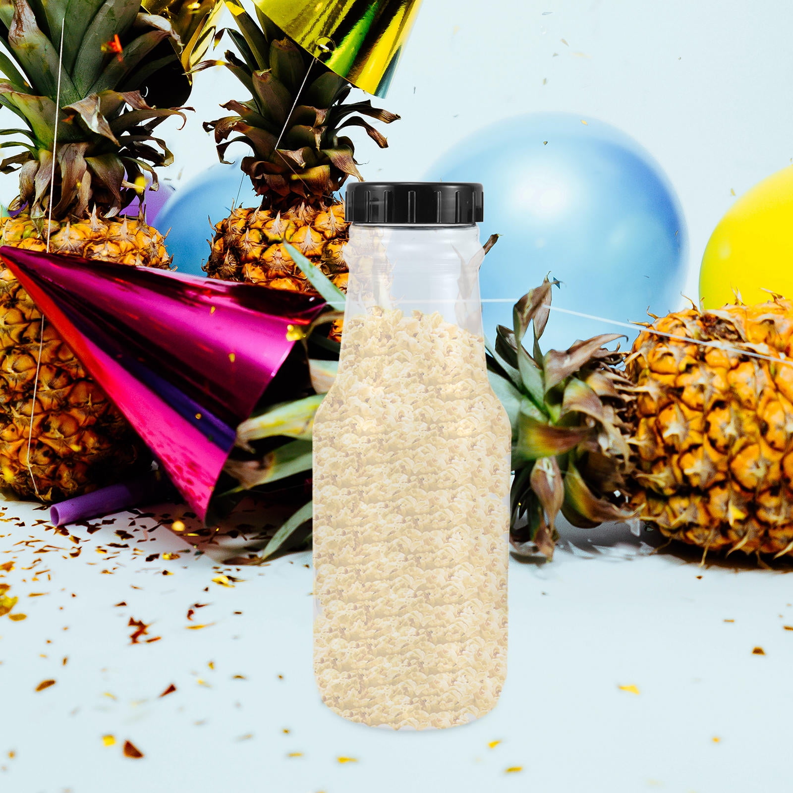 WORGEOUS Reusable Bottles Plastic Popcorn Storage Jar Transparent 2Set ...