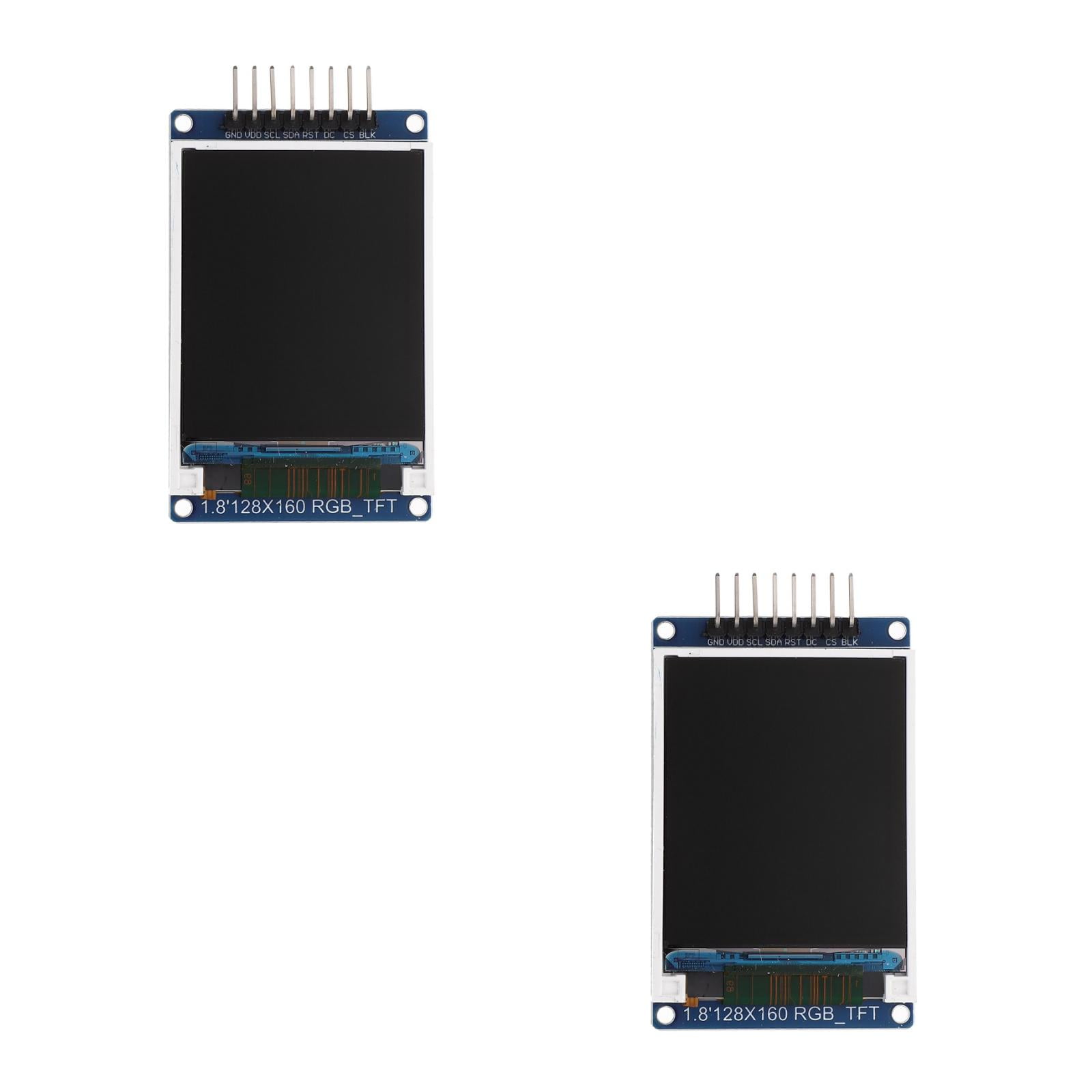 WORGEOUS 2pcs 1.8" inch ST7735R SPI 128*160 LCD Display Module with PCB Compatible for 51 ...