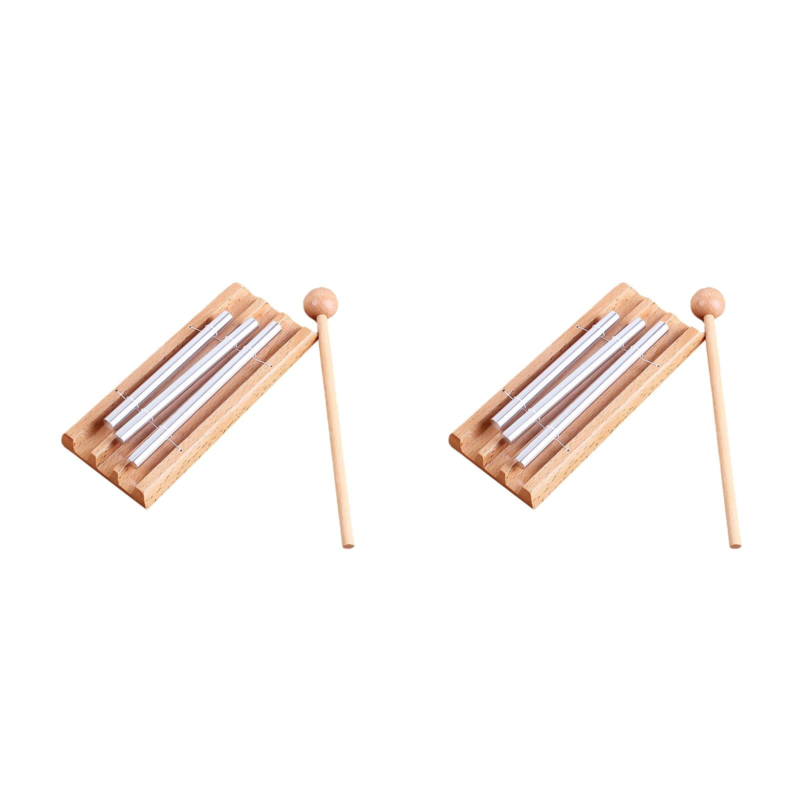 WORGEOUS 2pcs 3 Tone Percussion Instrument Chime Xylophone with Mallet ...
