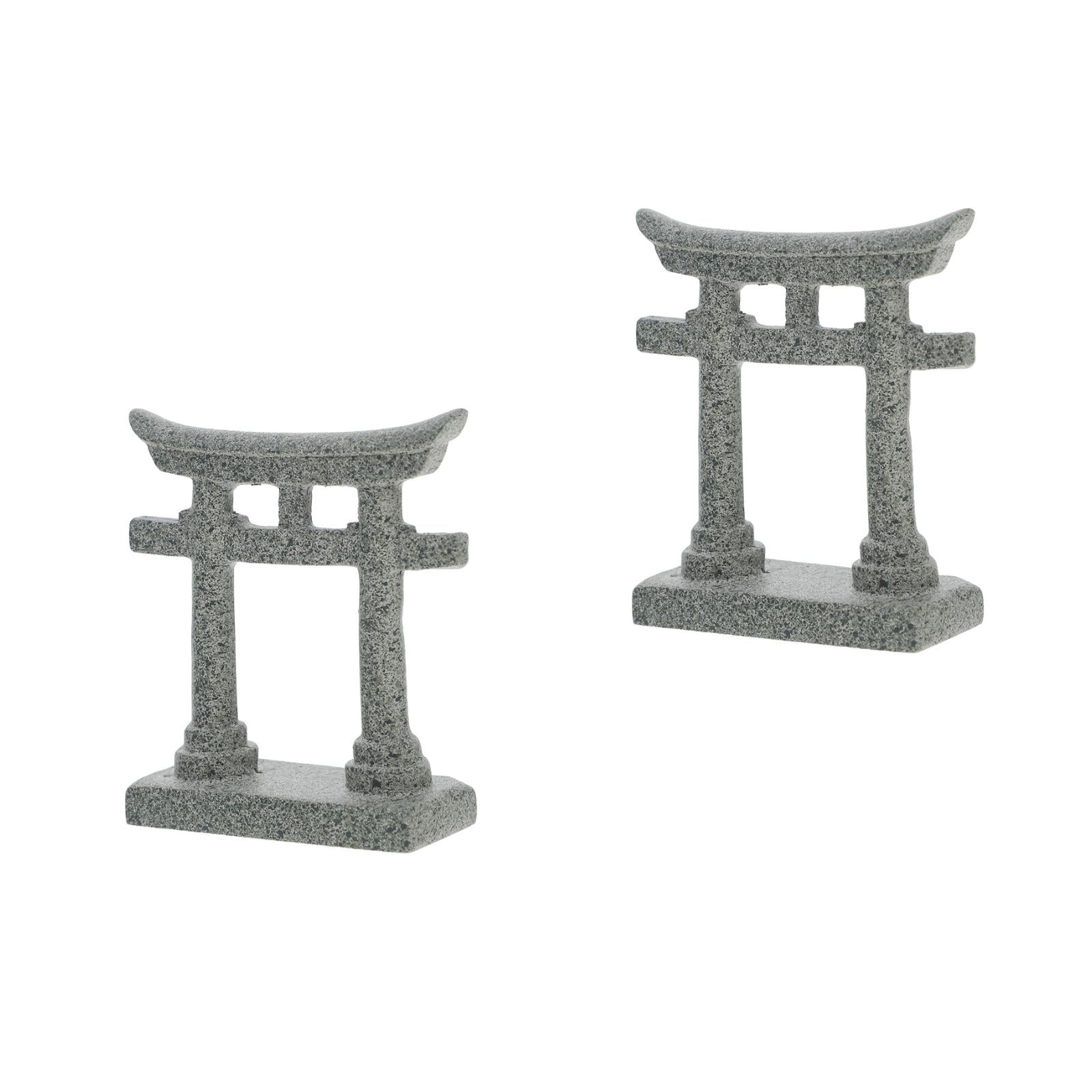 WORGEOUS 2pcs Aquarium Decoration Asian Japanese Shinto Torii Gate Fish ...