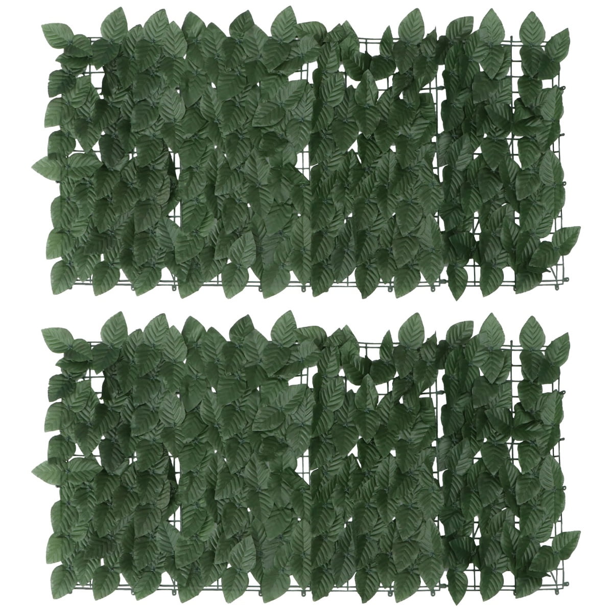 WORGEOUS 2pcs Artificial Leaves Fence Panel Fencing Panel Green Leaf ...