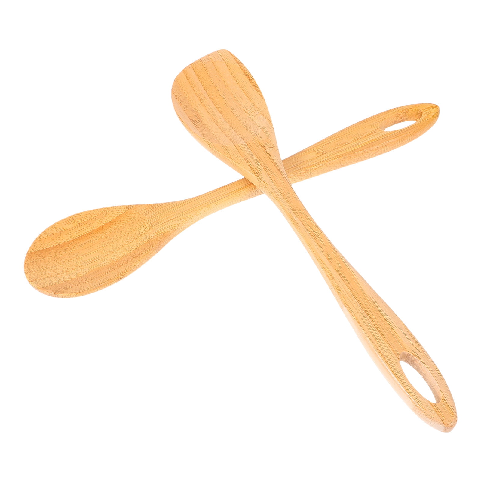 WORGEOUS 2pcs Bamboo Kitchen Utensils Set With Salad Mixing Spoon Set ...