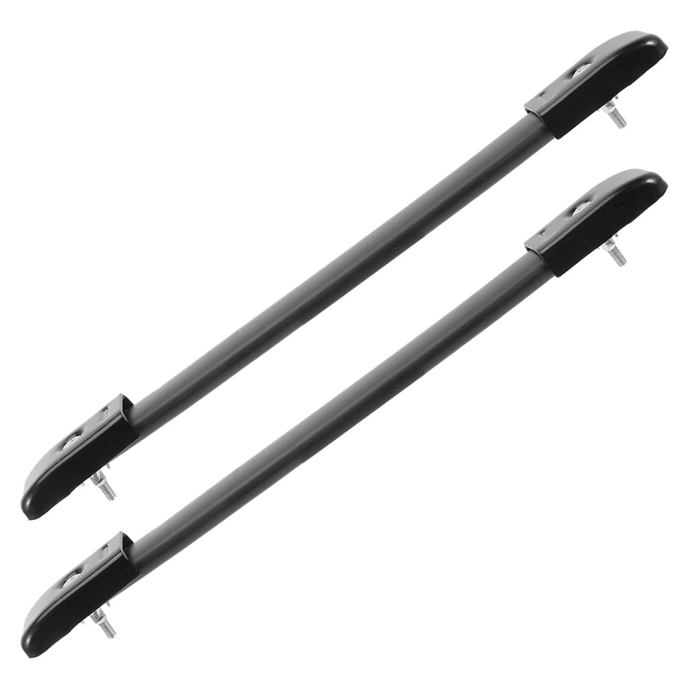 WORGEOUS 2pcs Black Rubber Handles Metal End Caps and Screws for ...