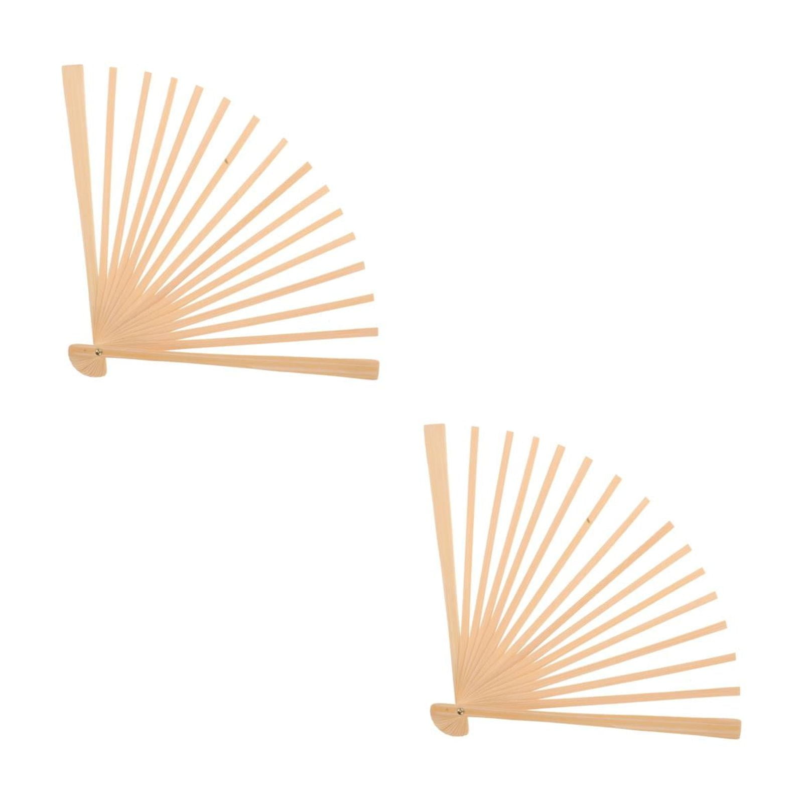 WORGEOUS 2pcs Blank Fan Bamboo Frame Making Material Handheld Fan DIY ...