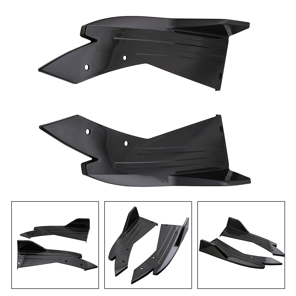 WORGEOUS 2pcs Car Rear Bumper Canard Diffuser Splitter Fit Style Glossy ...