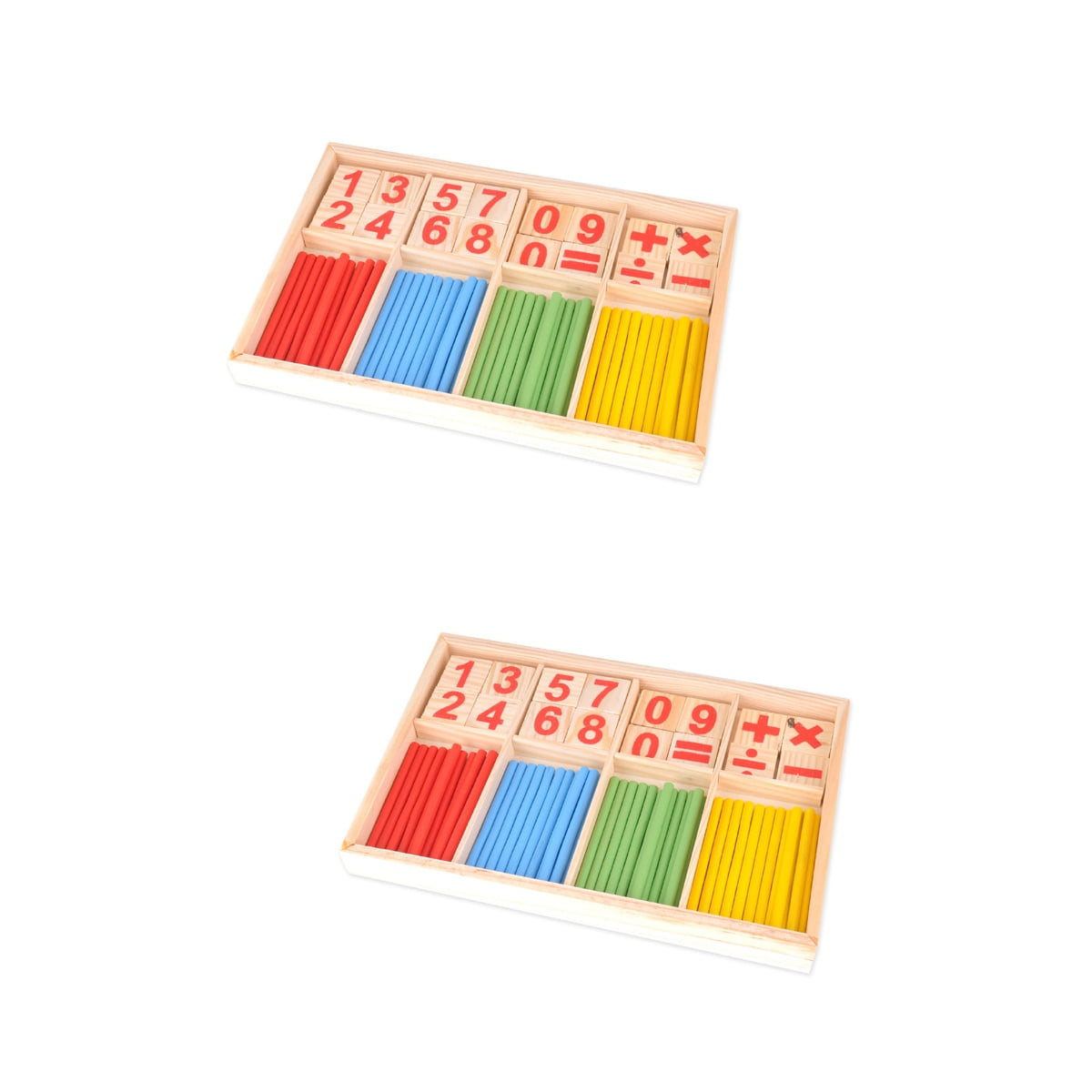 WORGEOUS 2pcs Children Counting Stick Calculation Math Toys Wooden ...