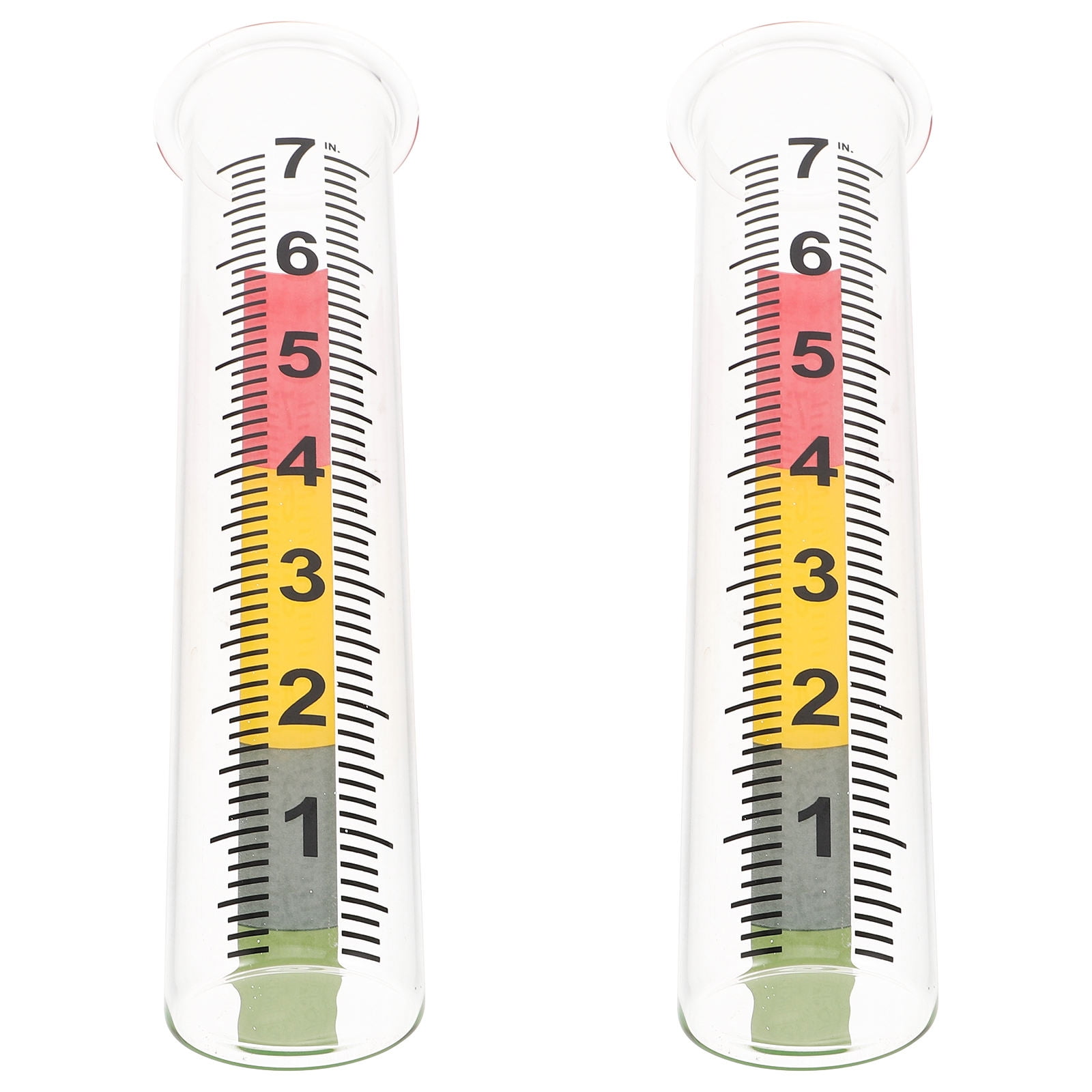 WORGEOUS 2pcs Clear Scale Rain Gauge for Outdoor Accurate Rain Water ...