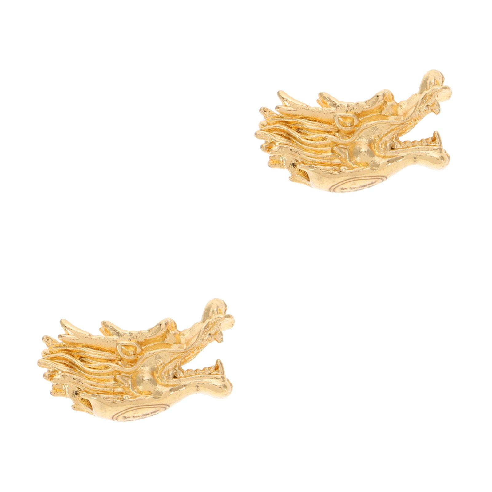 WORGEOUS 2pcs Copper Witch Rod Dragon Head Accessories Golden Dowsing ...