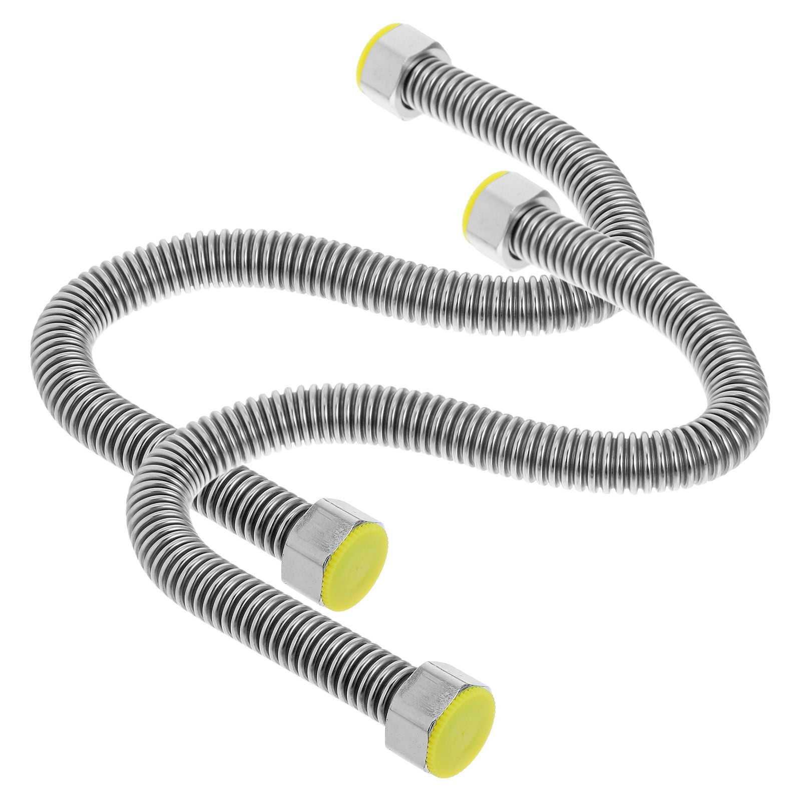 WORGEOUS 2pcs Corrugated Stainless Steel Water Heater Hose Pipe 1/2 ...