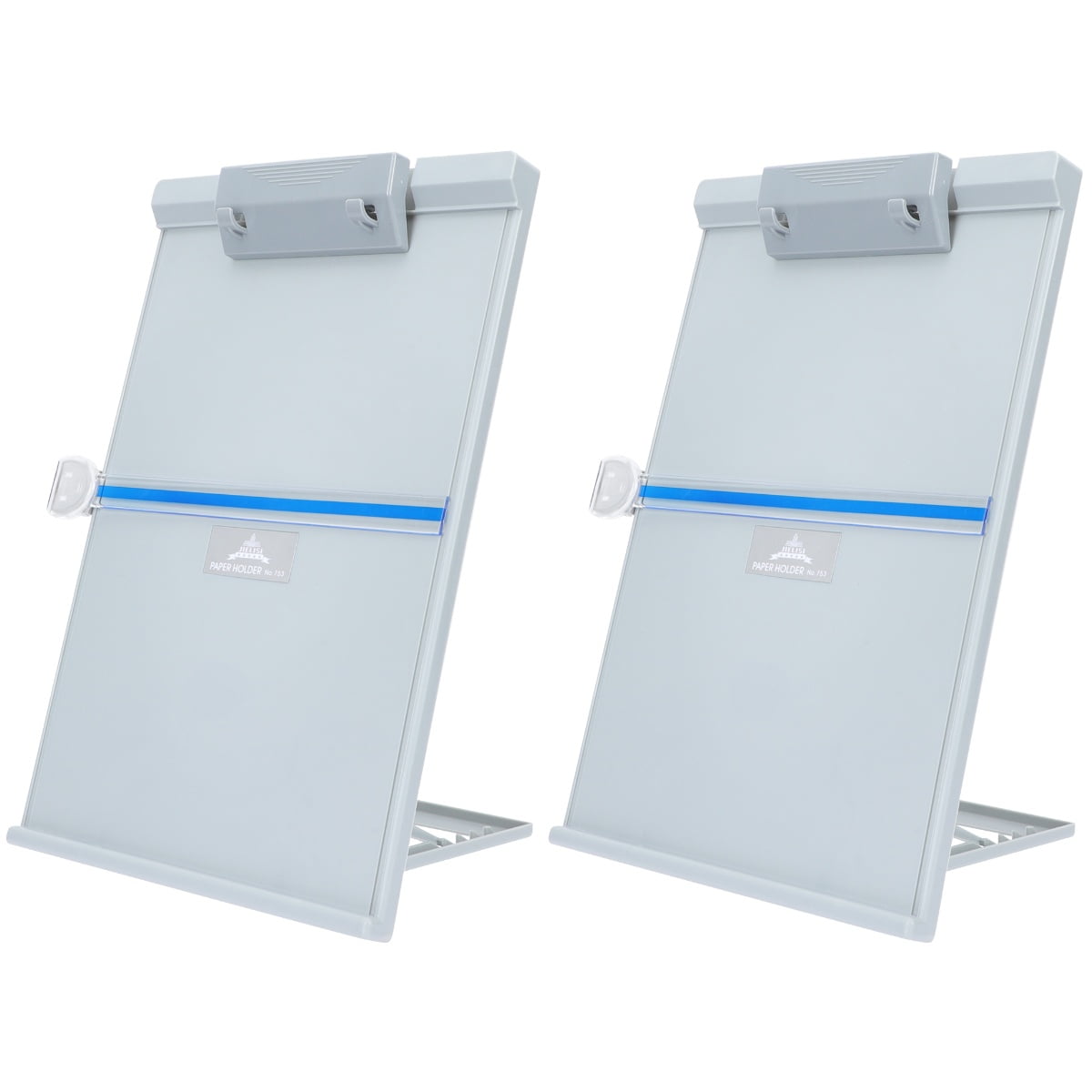 WORGEOUS 2pcs Desktop Document Book Holder Adjustable Positions Clip ...