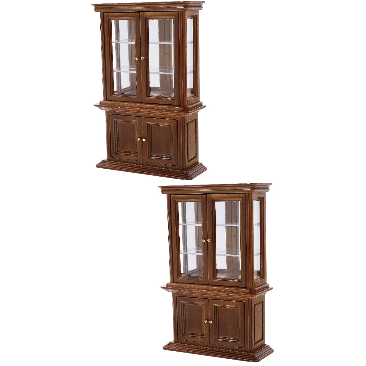 WORGEOUS 2-Piece Miniature Dollhouse Furniture Set, Bookshelf Cabinet ...