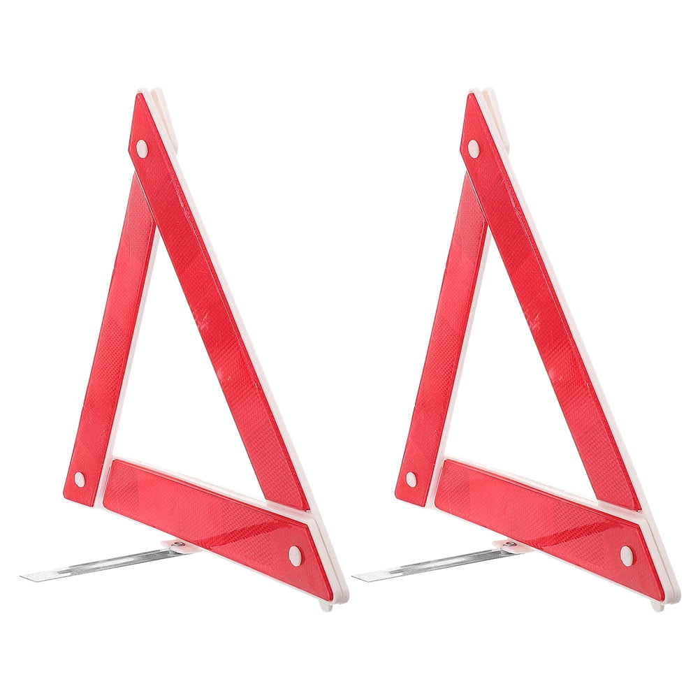 WORGEOUS 2pcs Emergency Roadside Safety Triangle Foldable Car ...