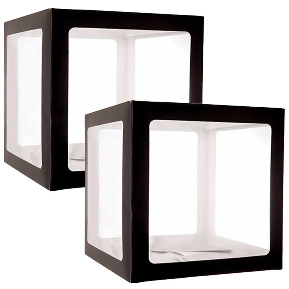 WORGEOUS 2pcs Empty Balloon Boxes Square Balloon Boxes Containers for ...