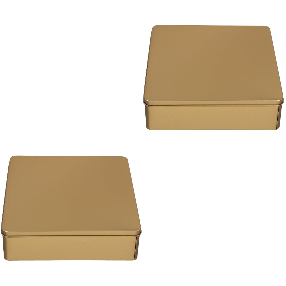 WORGEOUS 2pcs Empty Tinplate Cookie Tin Biscuits Treat Box Small Party ...