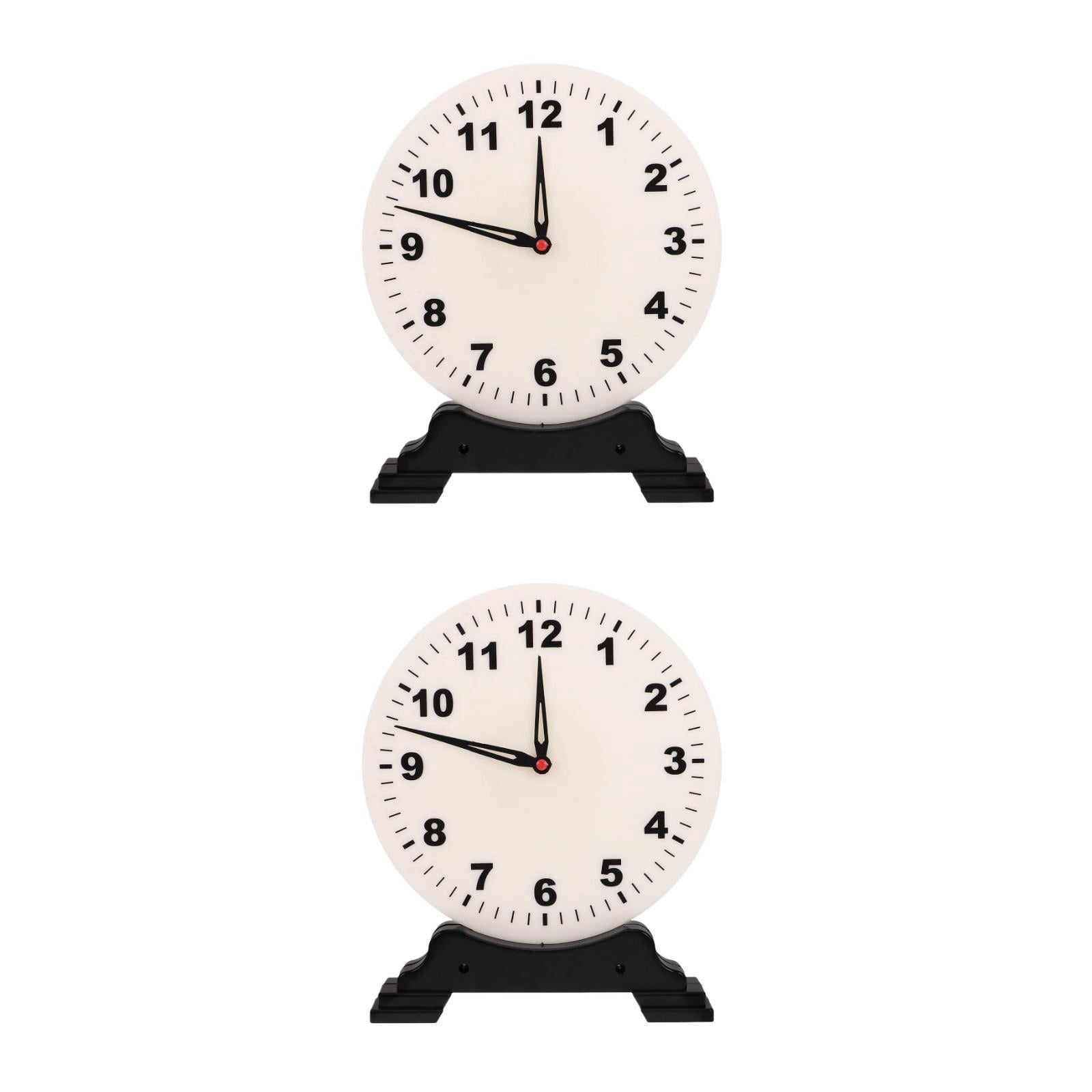 WORGEOUS 2pcs Funny Clock Toy Plastic Time Clock Manual Kids Time ...