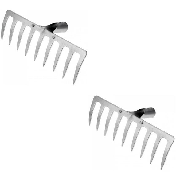 WORGEOUS 2-Pack Heavy Duty Metal Garden Rake Replacement for Garden ...