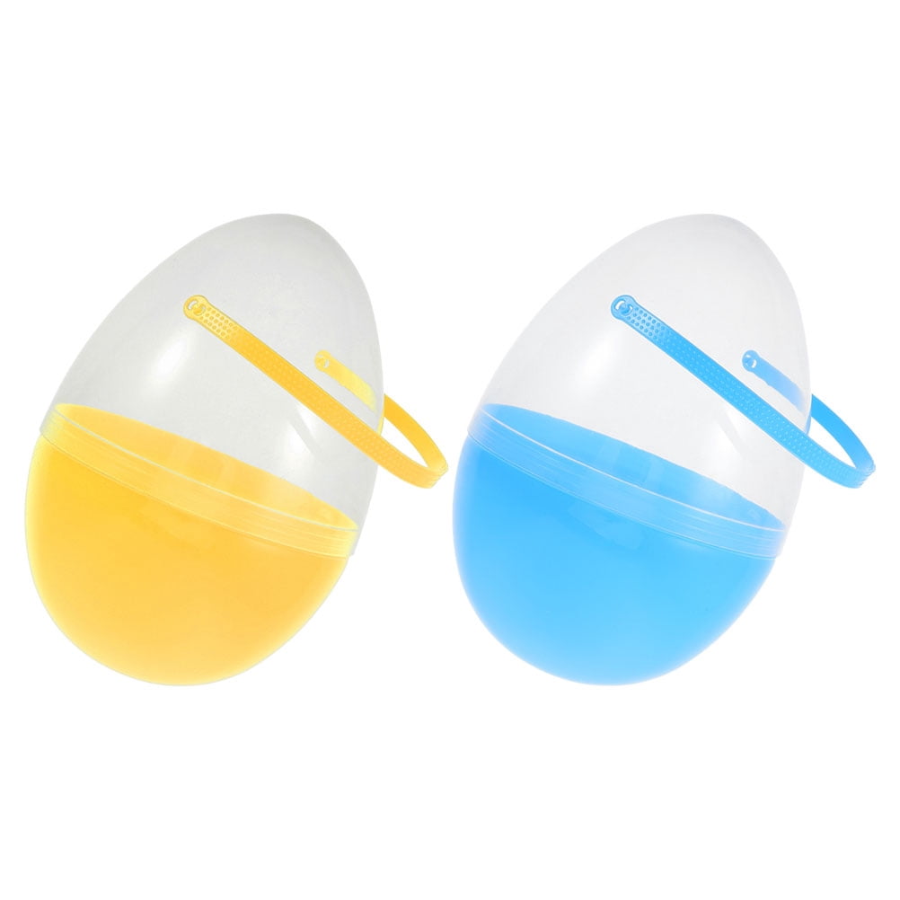 WORGEOUS 2pcs Giant Easter Egg with Handles Plastic Fillable Jumbo Eggs ...