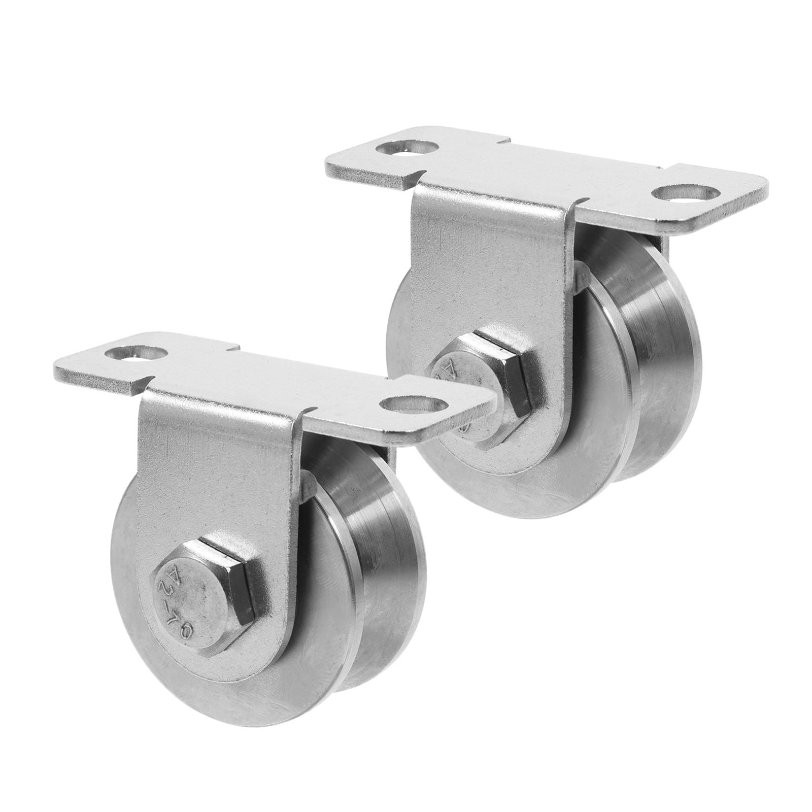2pcs Heavy Duty Stainless Steel Wall Mounted Pulley Wheel with Inside ...