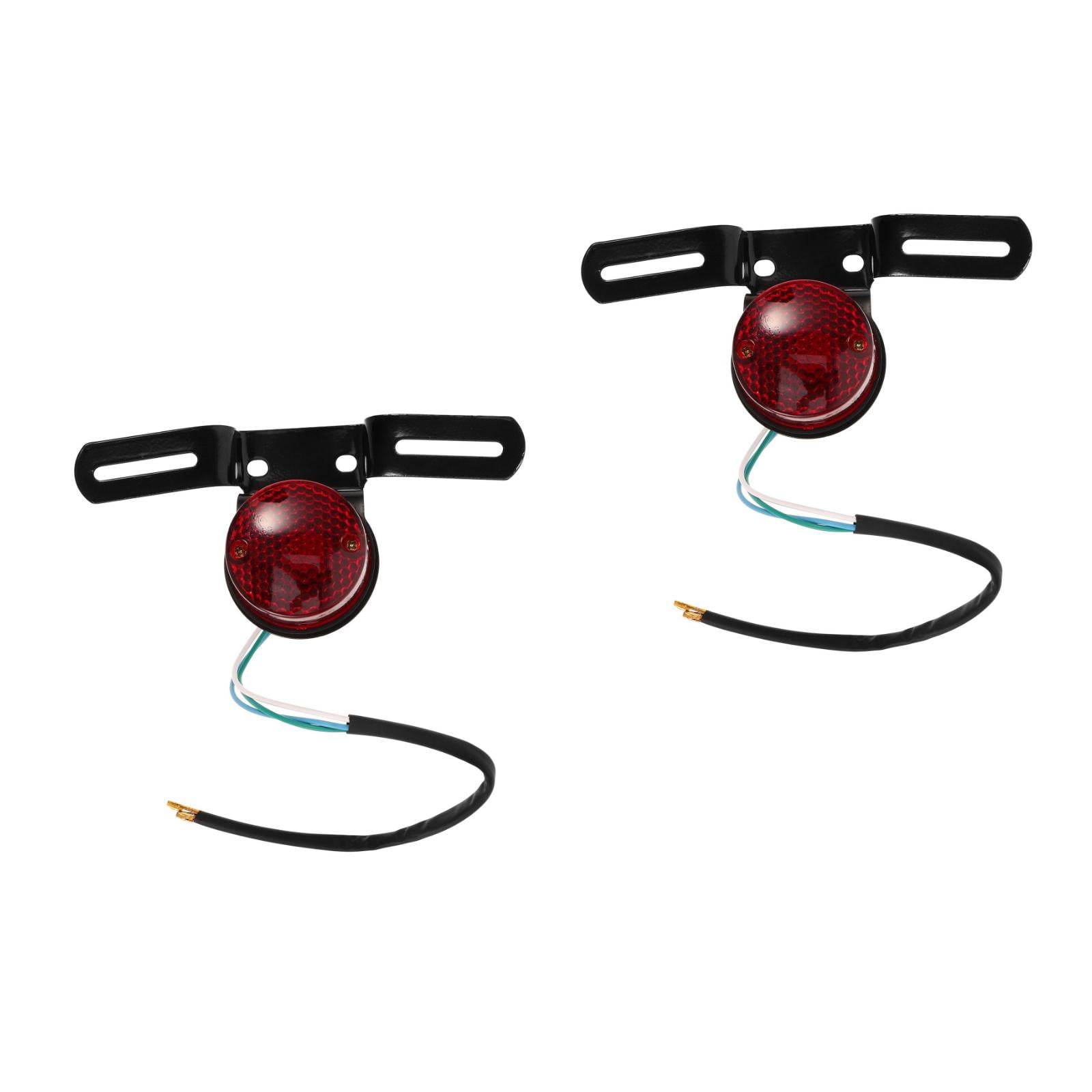 WORGEOUS 2pcs High Brightness Metal Motorcycle Tail Light LED Brake ...