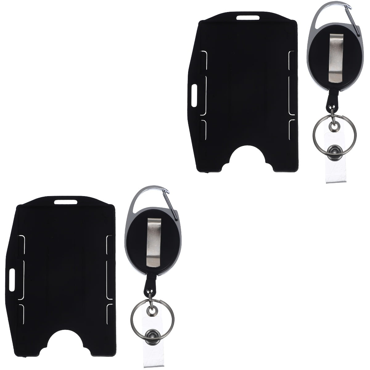WORGEOUS 2pcs Id Card Sleeve Reusable Badge Protector Id Badge Holder ...