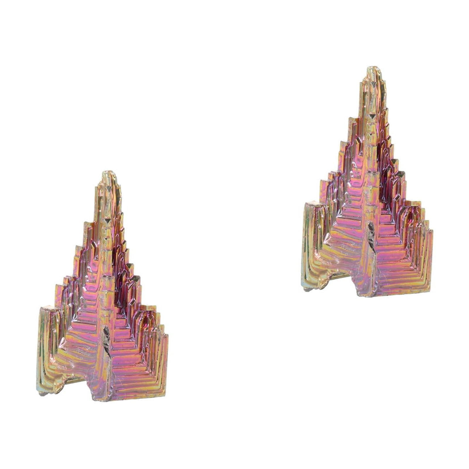 WORGEOUS 2pcs Irregular Bismuth Stone Bismuth Crystal Mineral Model ...