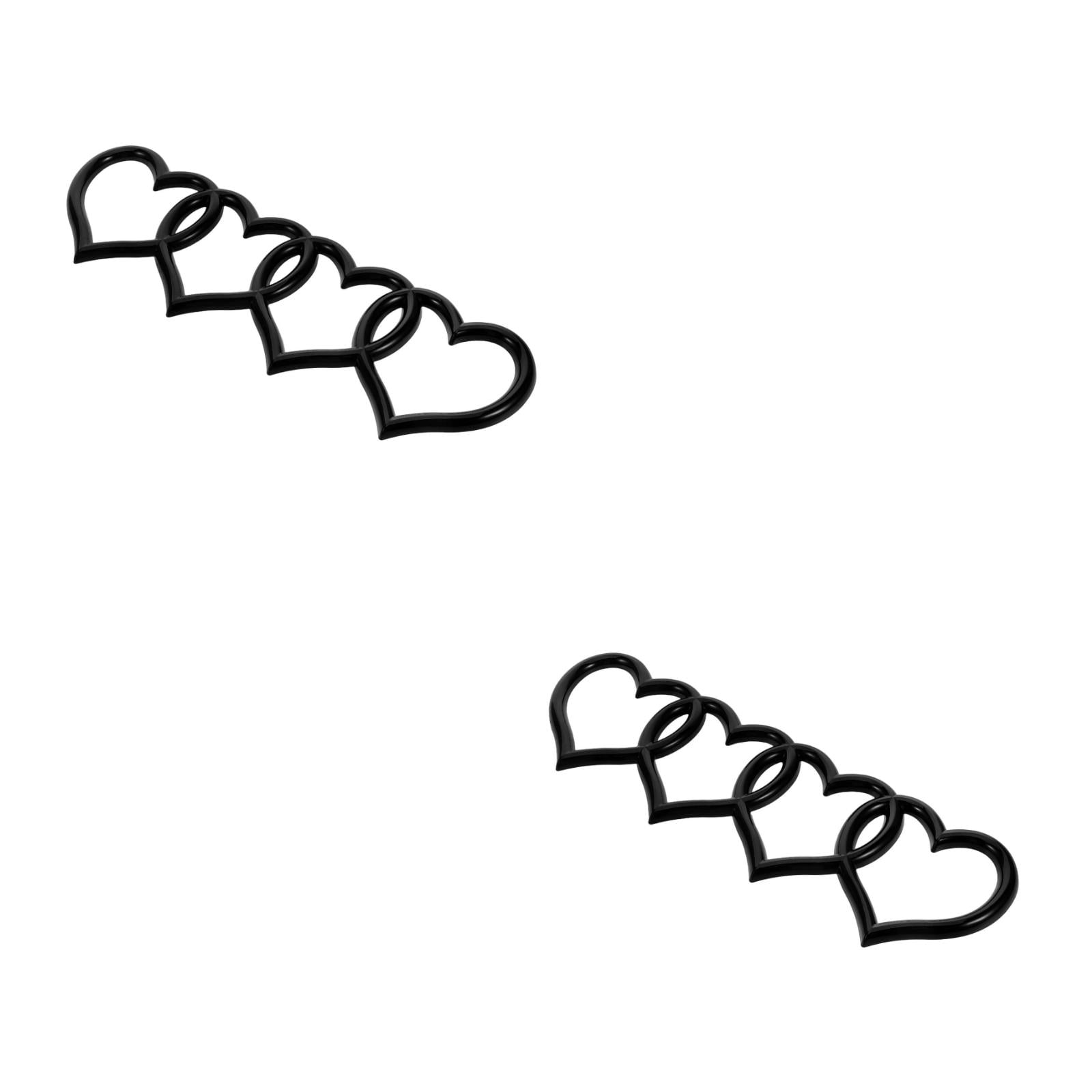 WORGEOUS 2pcs Love Heart Rear Trunk Decal Sticker Car Accessories ...