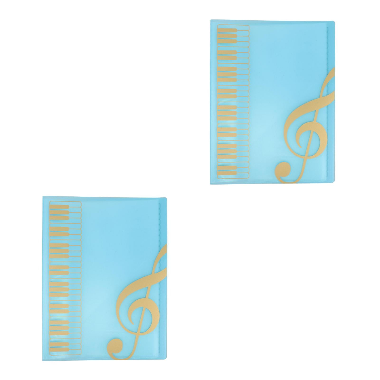WORGEOUS 2pcs Music Sheet Folder A4 80-Page Music Folder With Clear ...