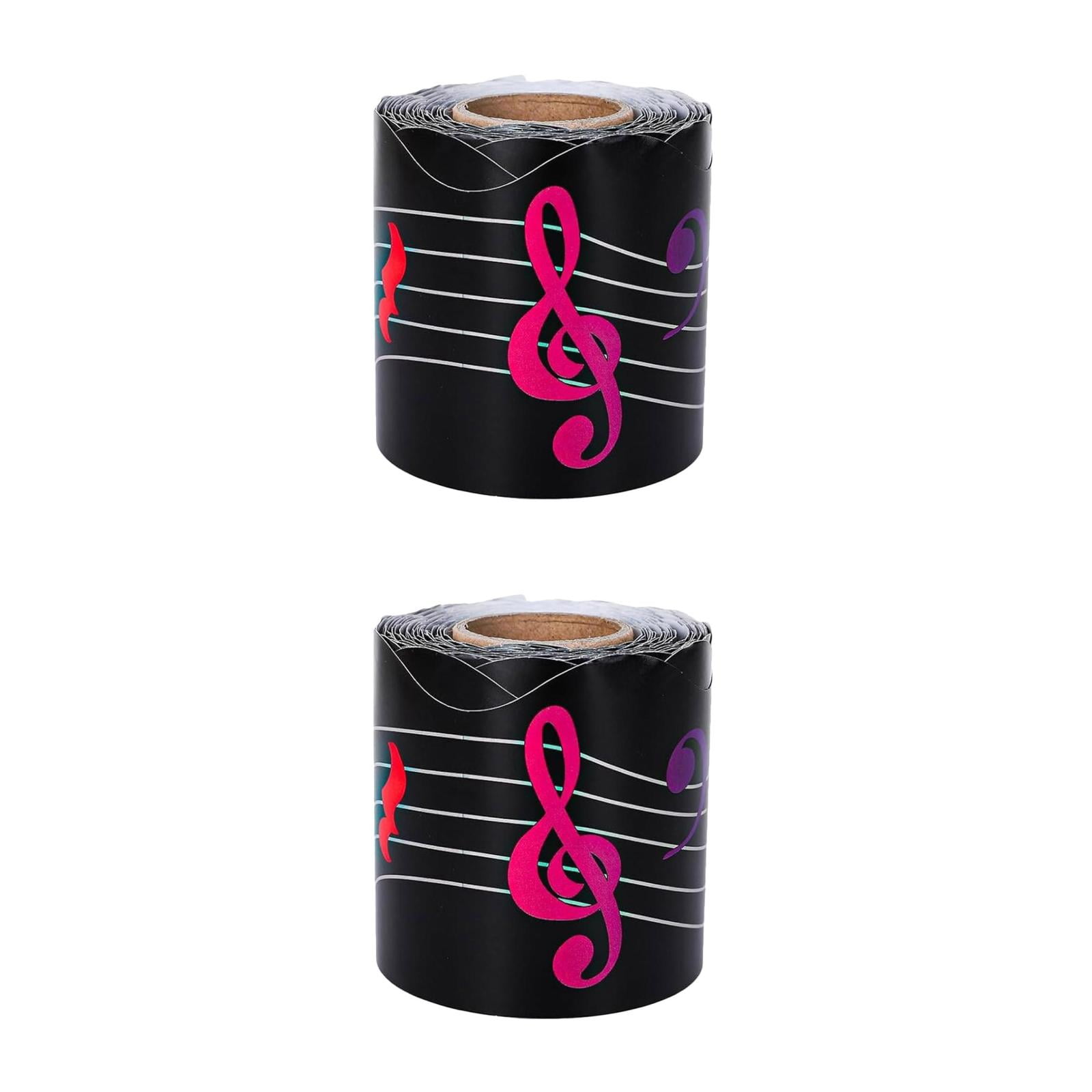 WORGEOUS 2pcs Musical Notes Bulletin Board Borders 33ft Colorful ...