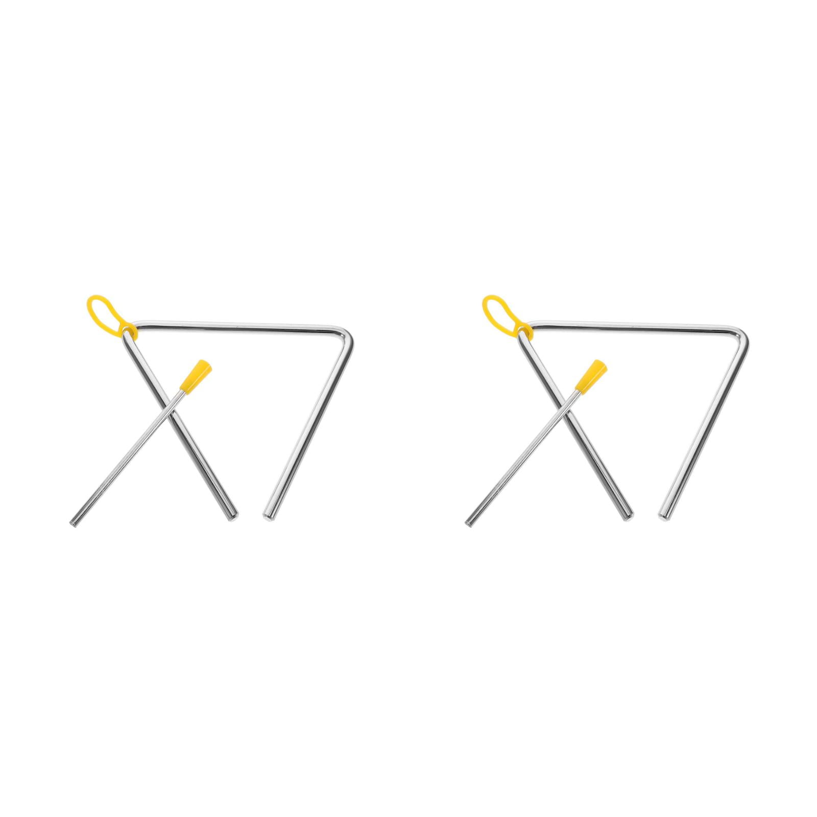 WORGEOUS 2pcs Musical Steel Triangle Percussion Instrument With Striker ...